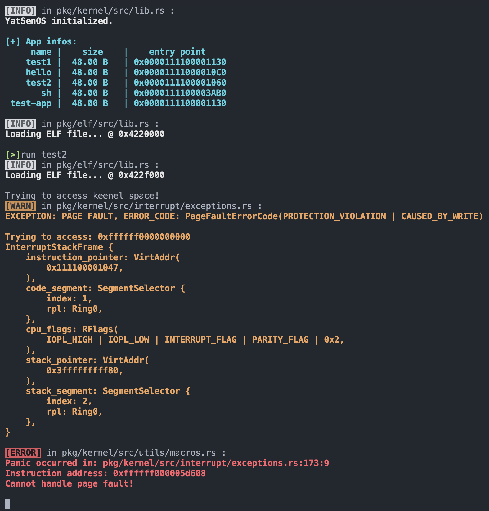 YSOSv2: lab4 实验报告 - 風船の笔记本