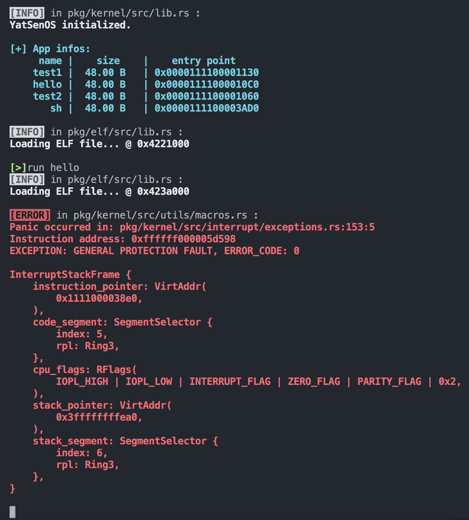 YSOSv2: lab4 实验报告 - 風船の笔记本